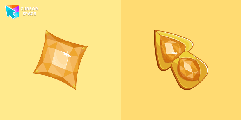 Cute Cursor Yellow Diamond - Cursor Pack | Cursor Space